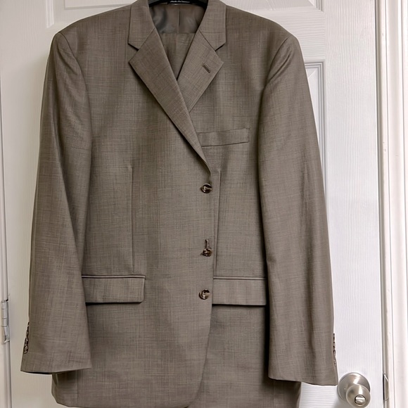 Axcess | Suits & Blazers | Mens Brown Three Button Suit Jacket Size 48 ...